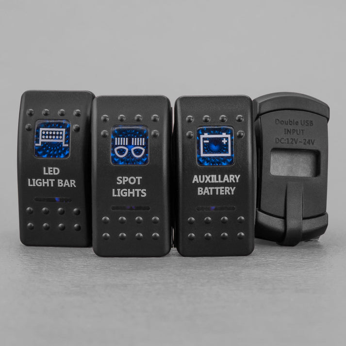 Electrical Rocker Switch 12/24v LED Blue – VRP Automotive